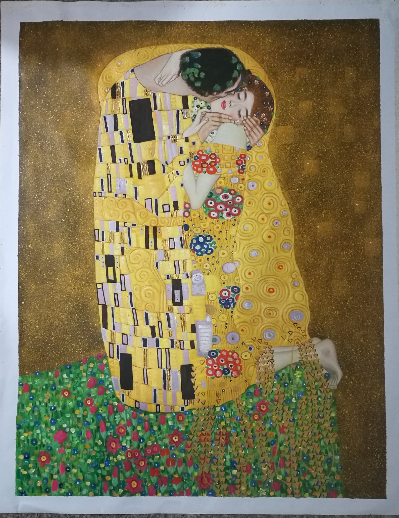 Gustav Klimt, the Kiss, Linen Canvas Oil Painting Reproduction, the ...