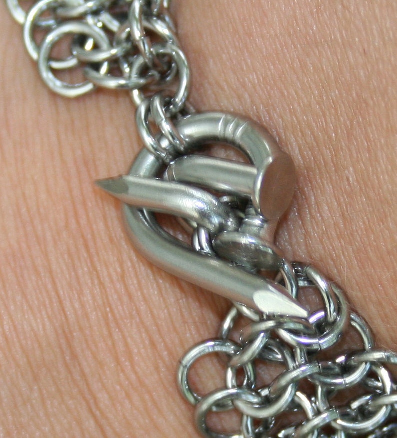 Handmade Stainless Steel Chain Maille Chainmaille Unisex Bracelet ...