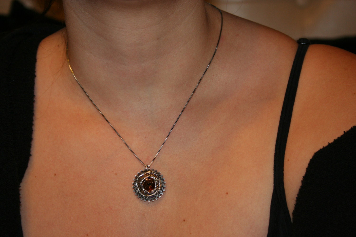 Handmade Sterling Silver Spiro (spiral) Wire Wrapped Necklace With 18 ...