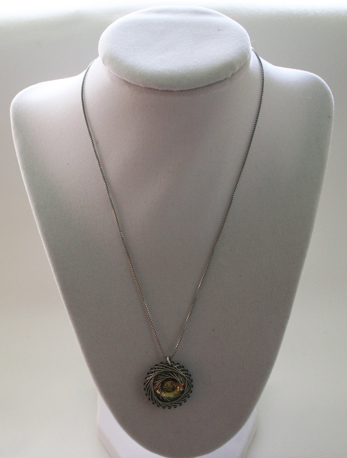 Handmade Sterling Silver Spiro (spiral) Wire Wrapped Necklace With 18 ...