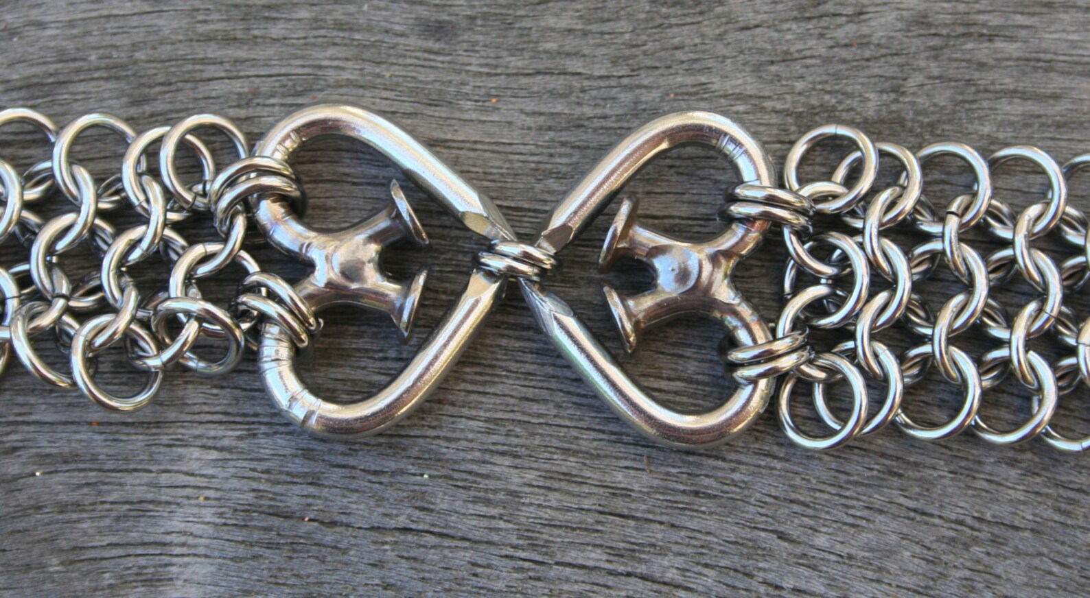 Handmade Stainless Steel Chain Maille Chainmaille Bracelet European 4 ...