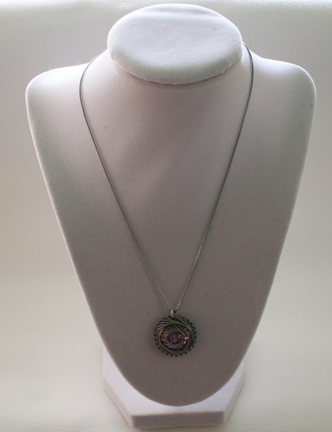 Handmade Sterling Silver Spiro (spiral) Wire Wrapped Necklace With 18 ...