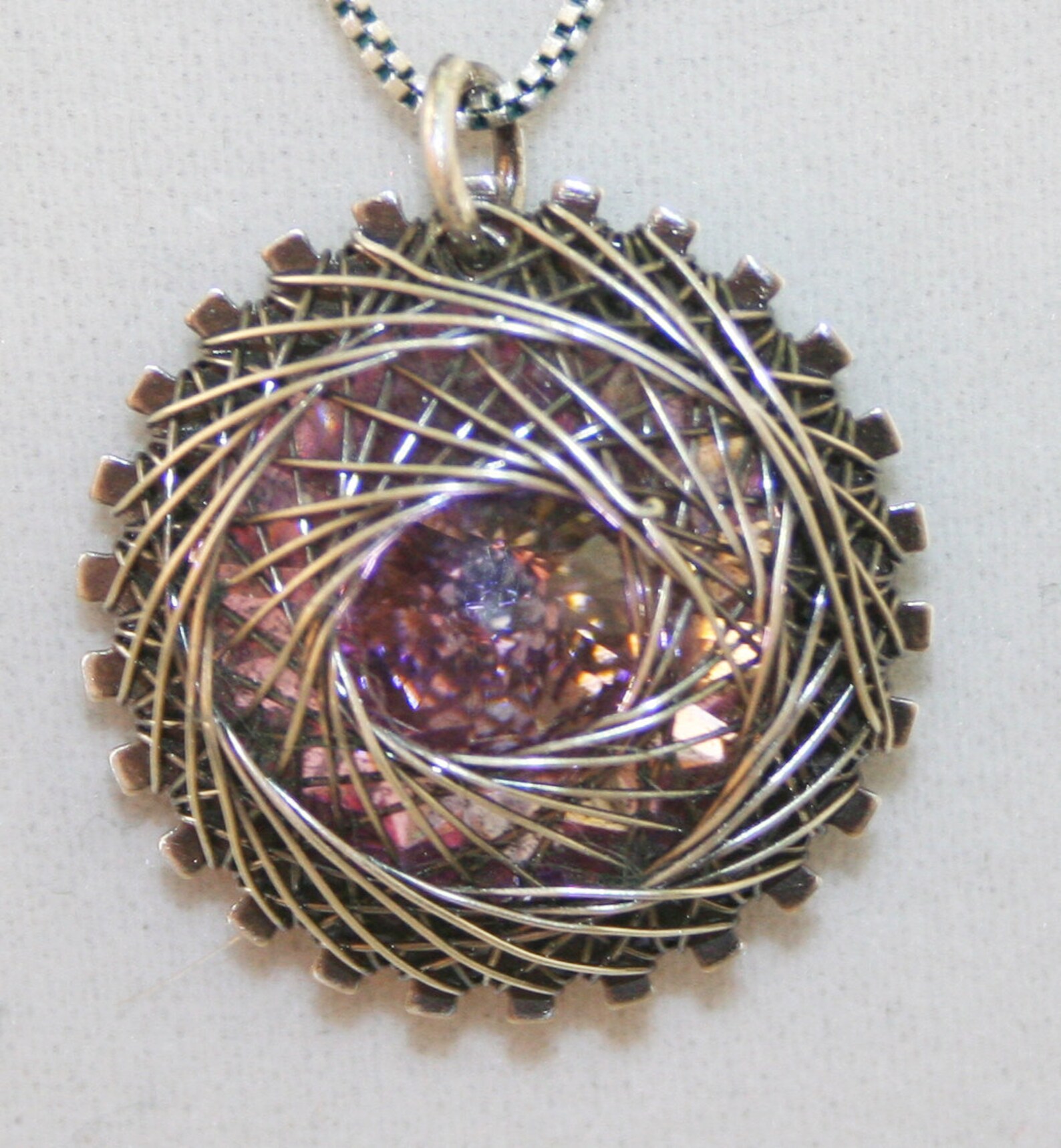 Handmade Sterling Silver Spiro (spiral) Wire Wrapped Necklace With 18 ...