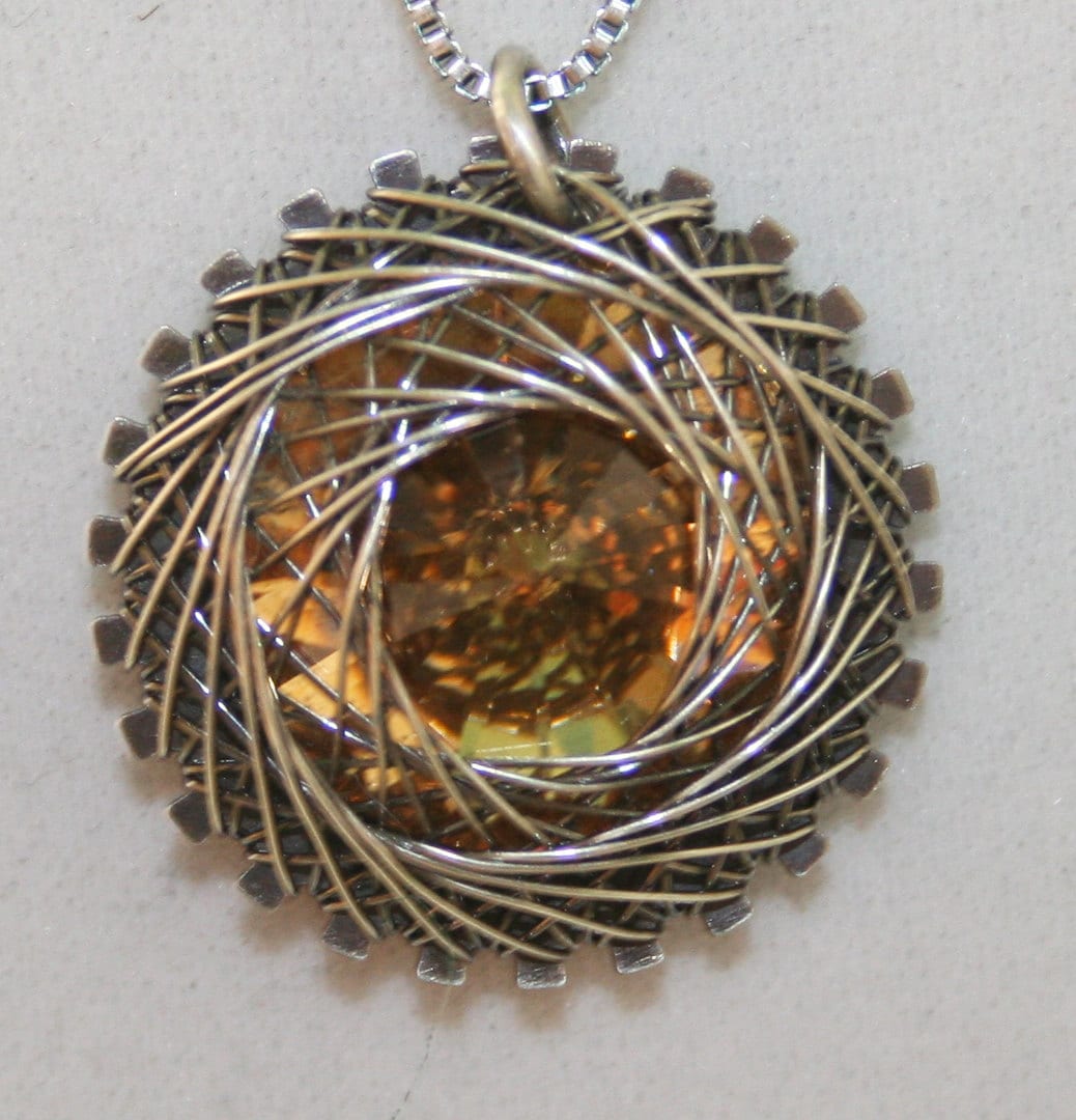 Handmade Sterling Silver Spiro (spiral) Wire Wrapped Necklace With 18 ...