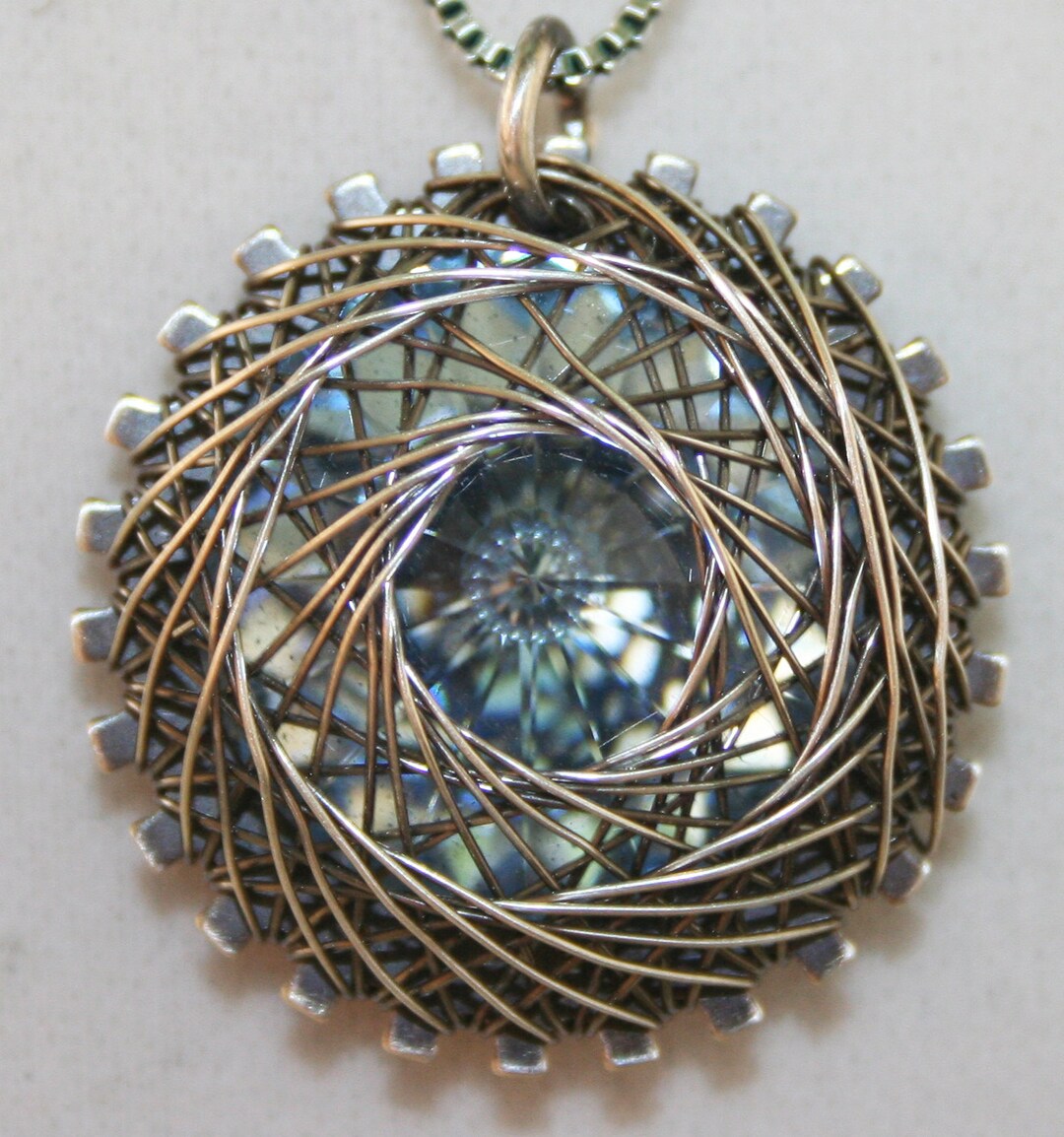 Handmade Sterling Silver Spiro (spiral) Wire Wrapped Necklace With 18 ...