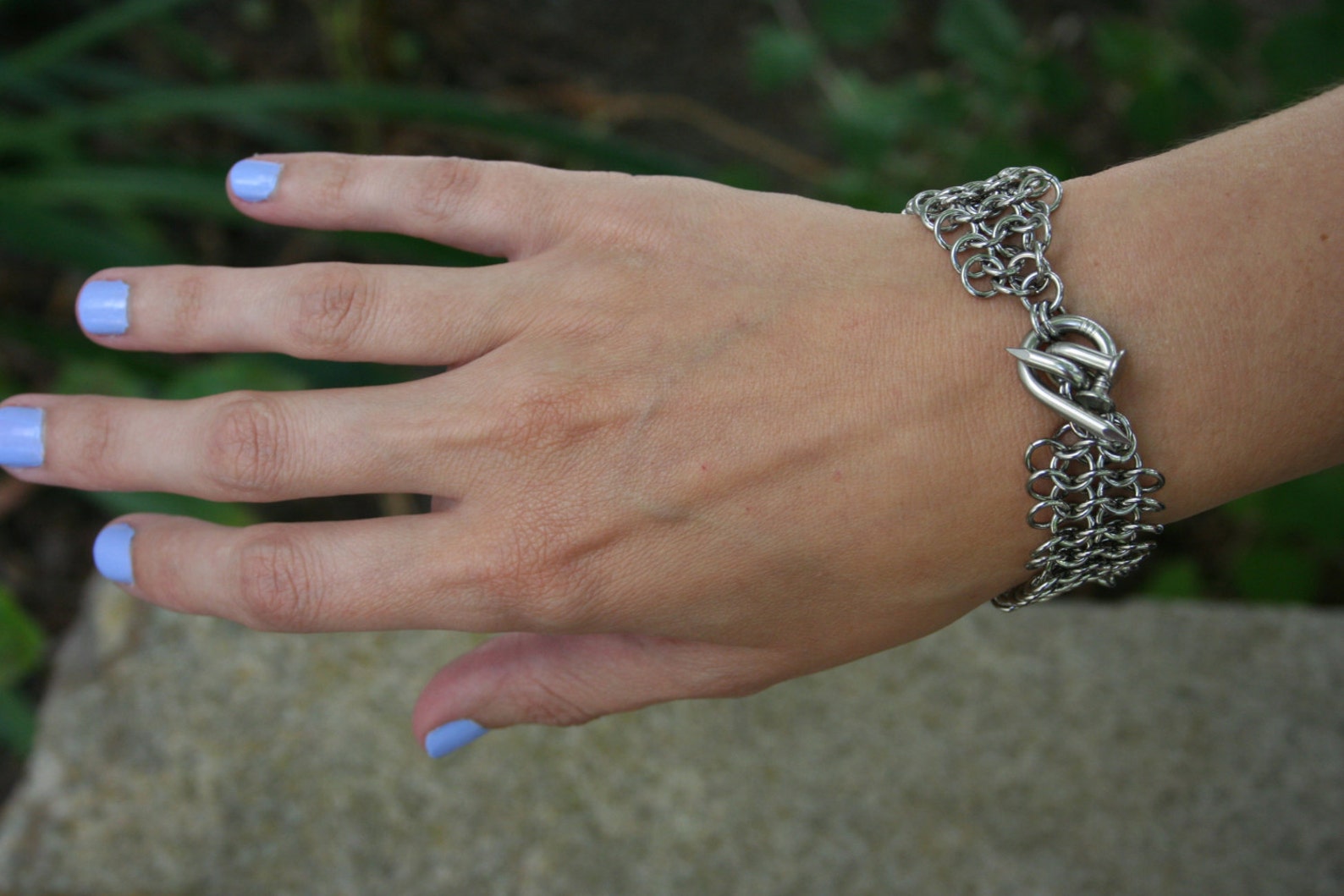 Handmade Stainless Steel Chain Maille Chainmaille Unisex Bracelet ...