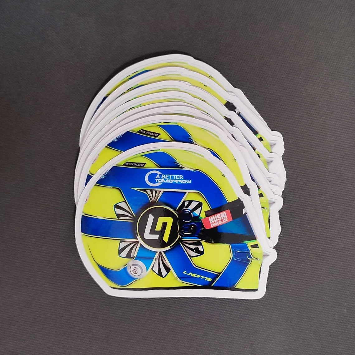 Lando Norris F1 Helmet Premium Laminated Sticker X 2 With FREE P&P ...