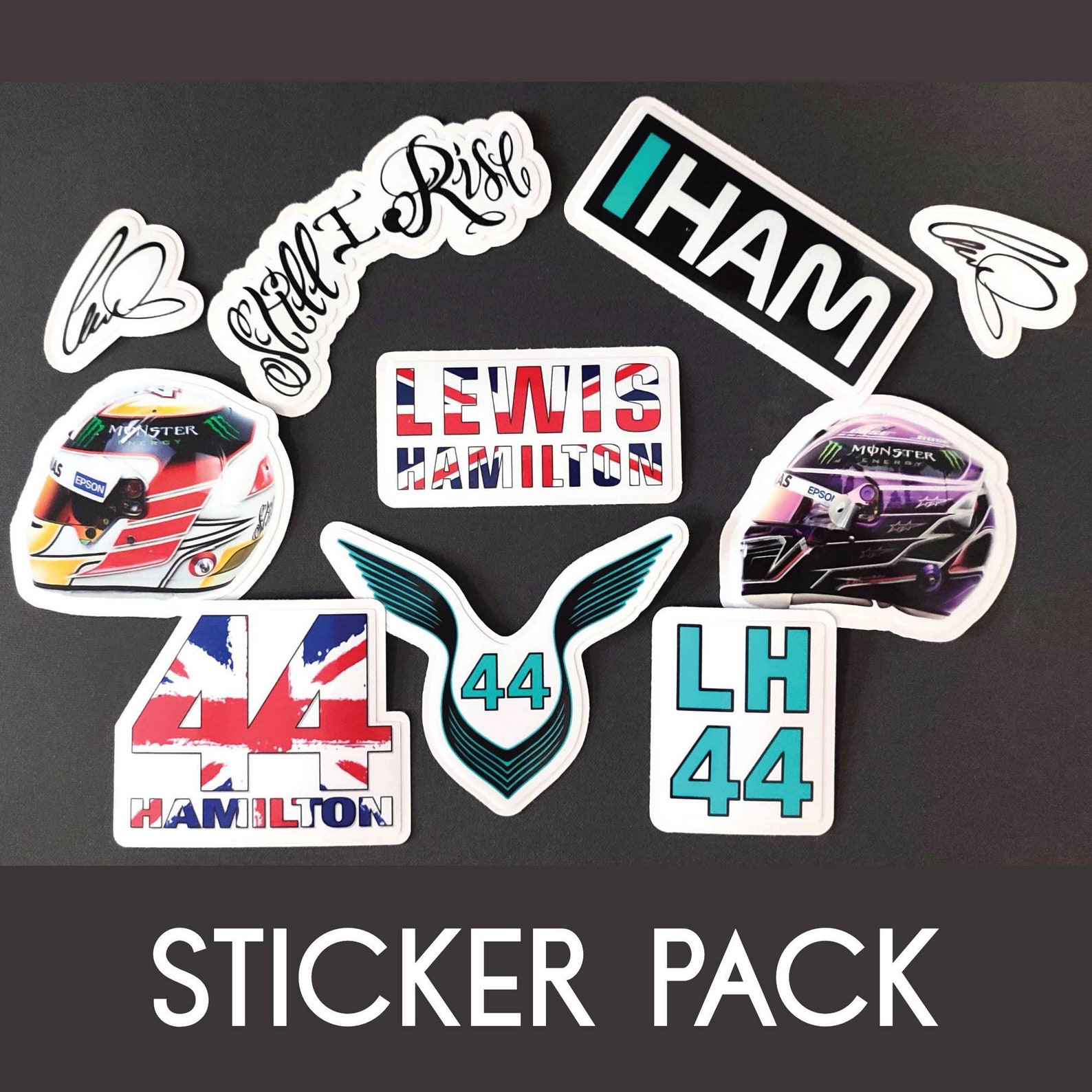 Lewis Hamilton F1 Premium Sticker Set With FREE P&P Lewis - Etsy UK