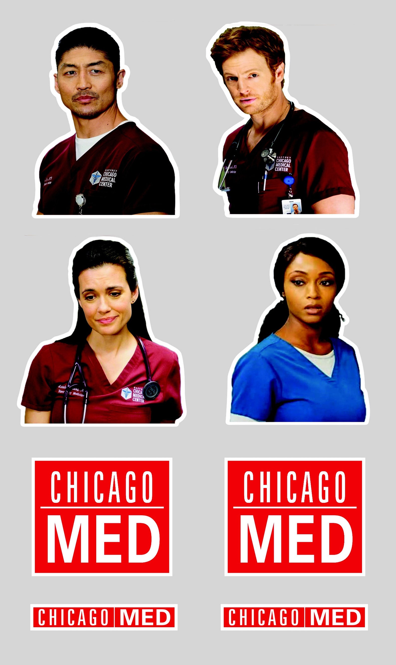 Chicago Med Vinyl Sticker Pack Chicago Med Gift Ideal Gift - Etsy UK