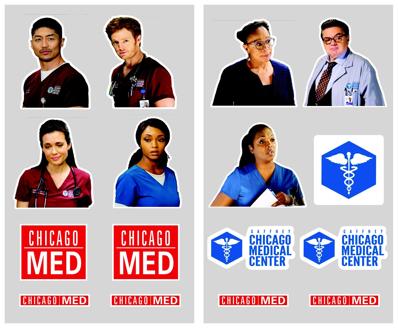 Chicago Med Vinyl Sticker Pack Chicago Med Gift Ideal Gift - Etsy UK