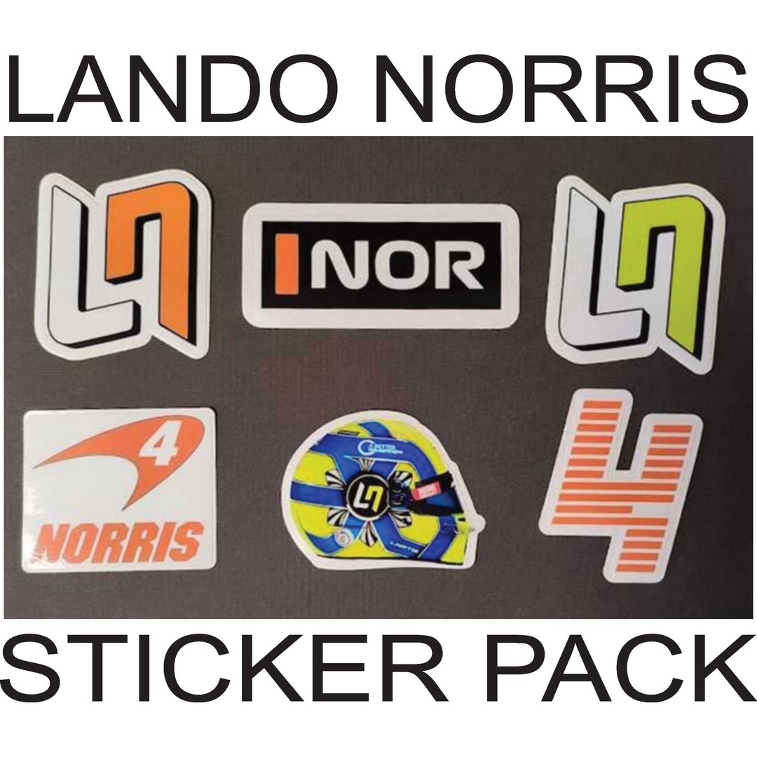 Lando Norris F1 Premium Sticker Set With FREE P&P, Lando Norris ...
