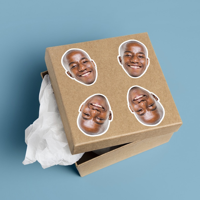 Personalised Custom Vinyl Face Stickers Makes A Unique - Etsy UK