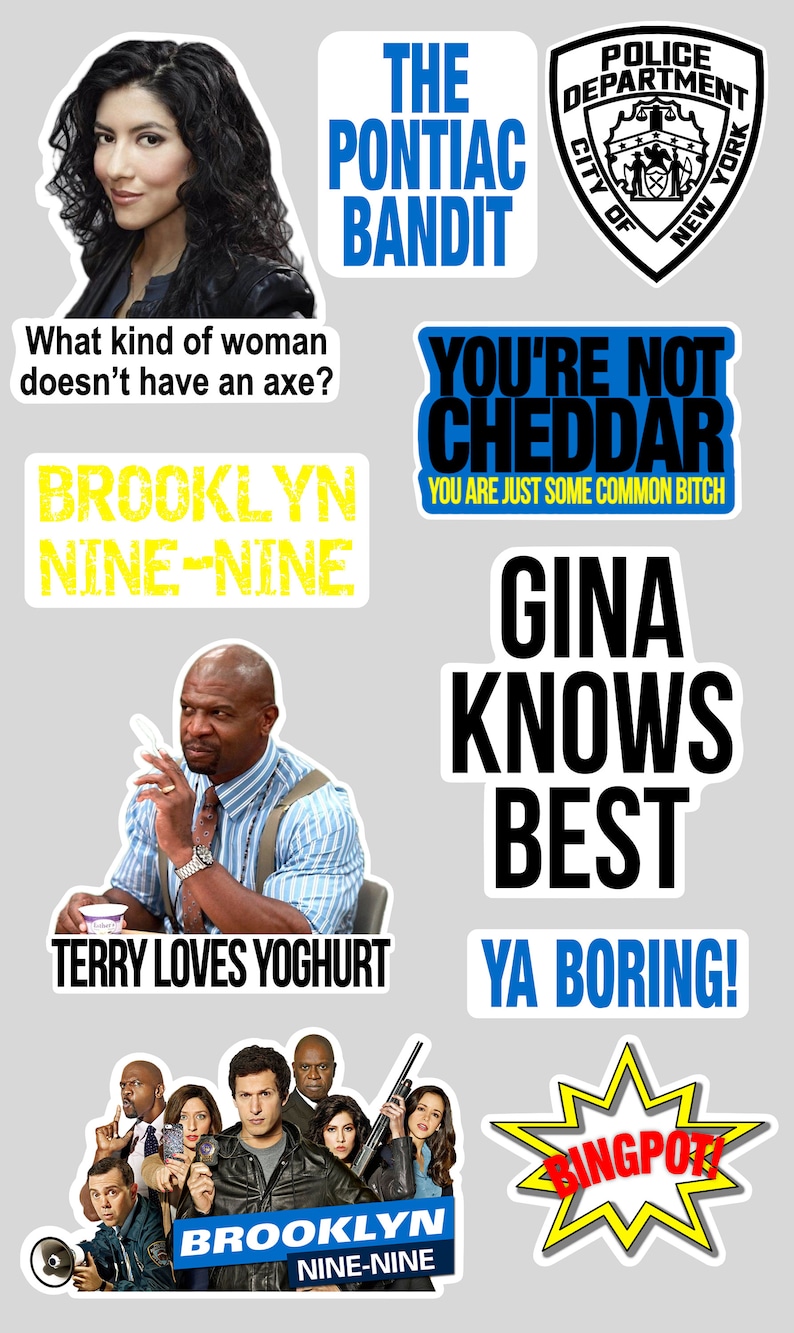 Brooklyn Nine Nine Vinyl Sticker Pack Brooklyn Gift Ideal - Etsy UK