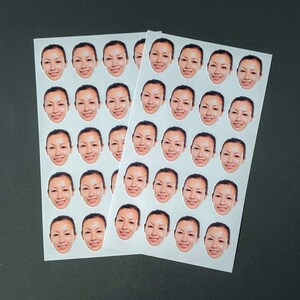 Personalised Custom Vinyl Face Stickers, Makes A Unique Personalised ...