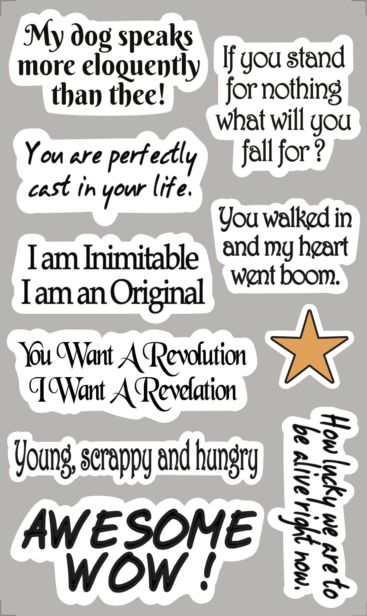 Hamilton the Musical Sticker Pack Hamilton Quotes Hamilton - Etsy UK