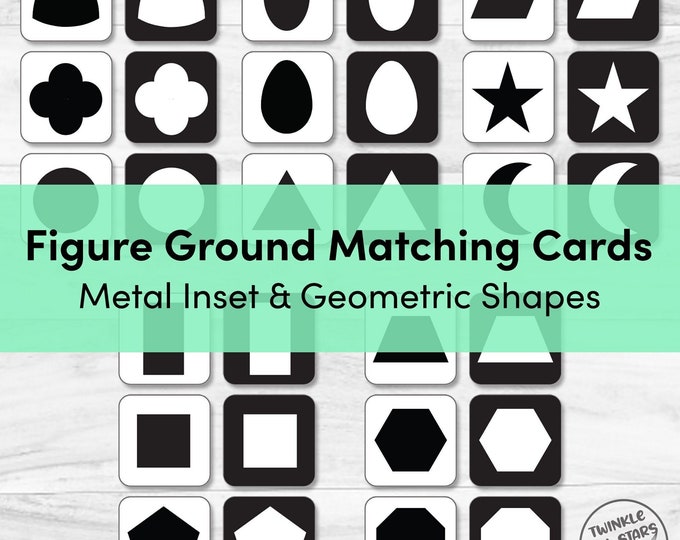 High Contrast Montessori Matching Cards – Geometric Shapes (printable ...