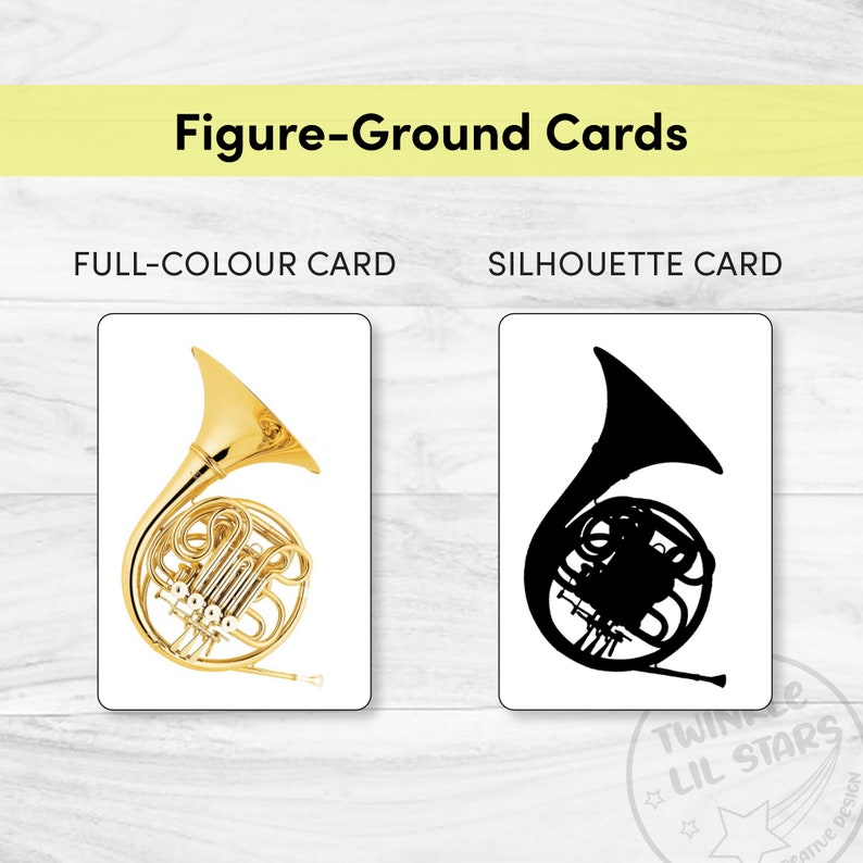80 Musical Instruments Matching Cards Montessori 3 Part & Figure Ground ...