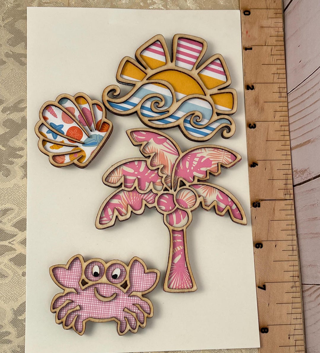 Fun Beach Themed Laser Cut Magnet Set - Etsy