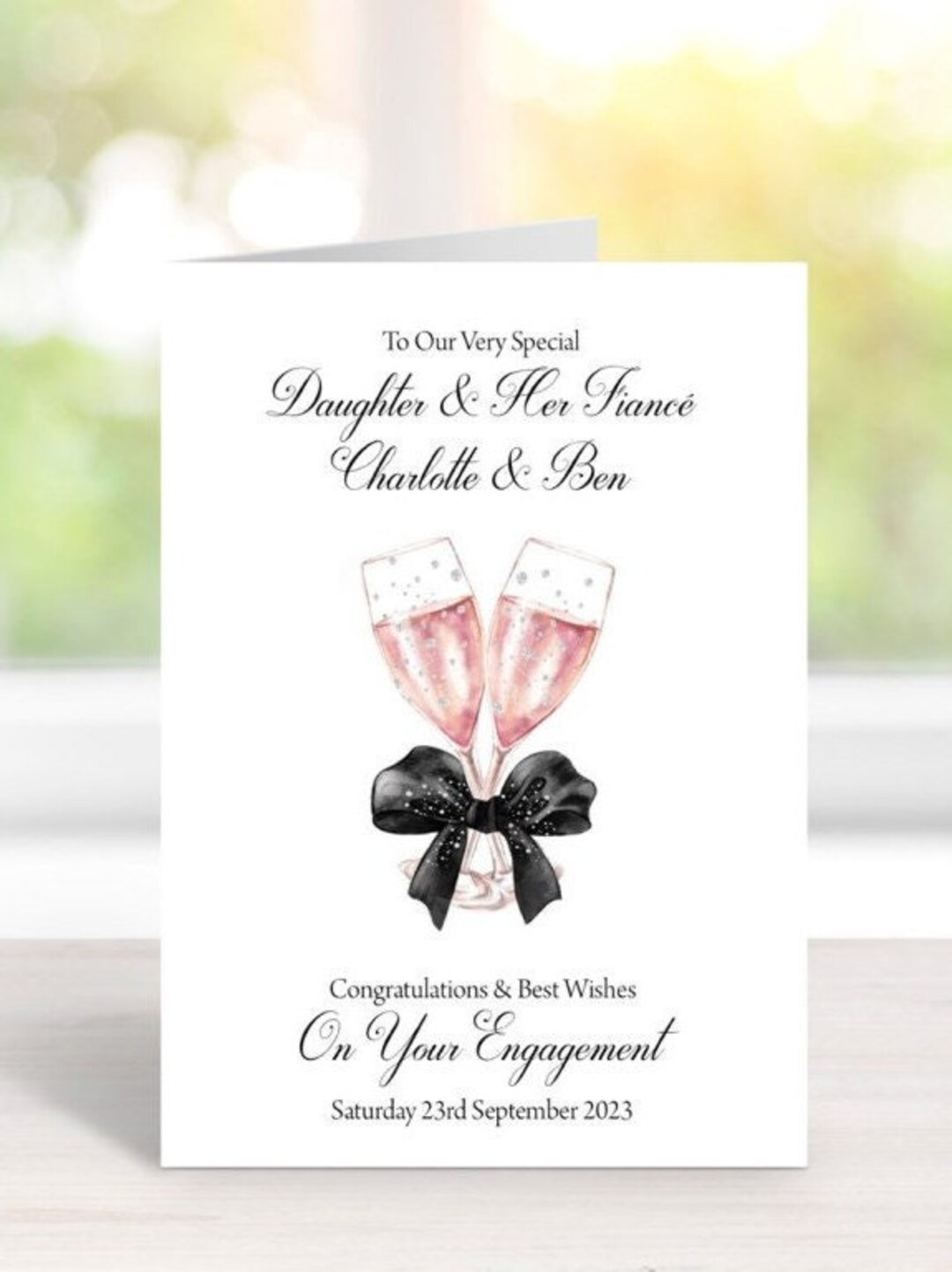 Handmade Personalised A5 Engagement Card With Matching Envelope ...