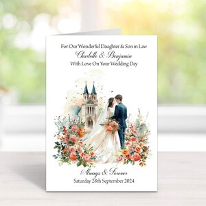 Handmade Personalised A5 Wedding Congratulations Card With Matching ...