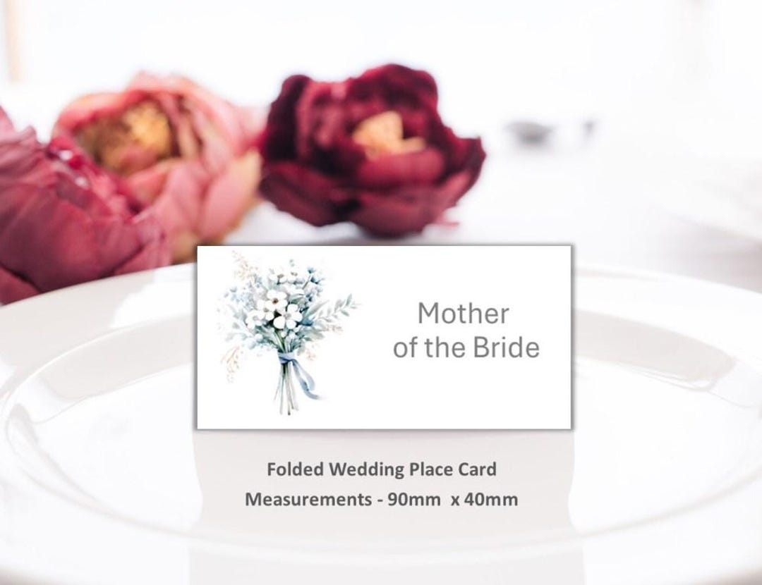 WEDDING PLACE NAME Cards – Handmade & Personalised – Folded Card ...