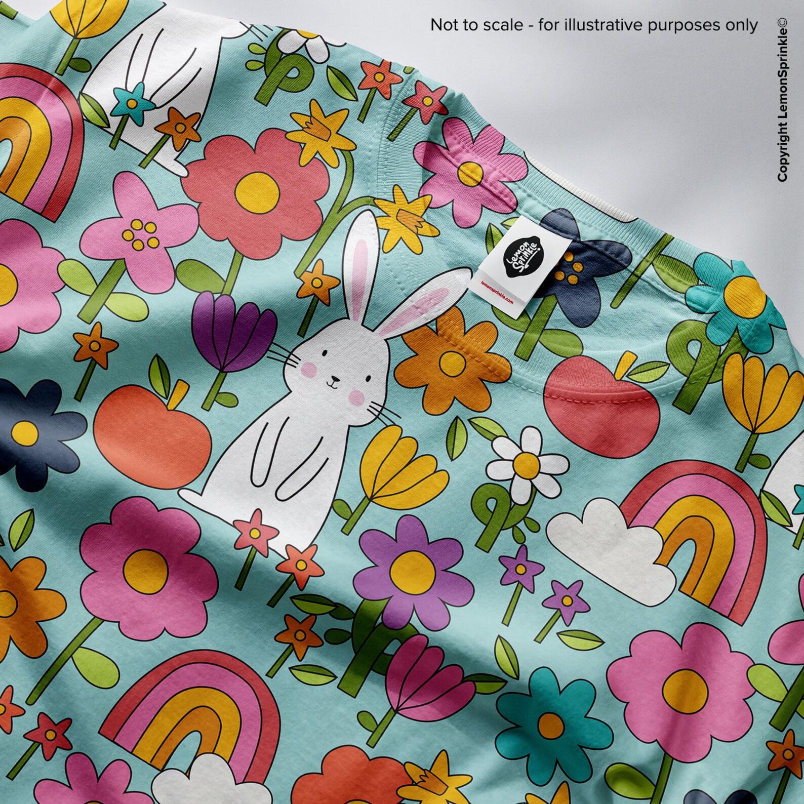 Retro Bright Fun Bunny Rabbit Seamless File, Repeating Pattern, Fabric ...