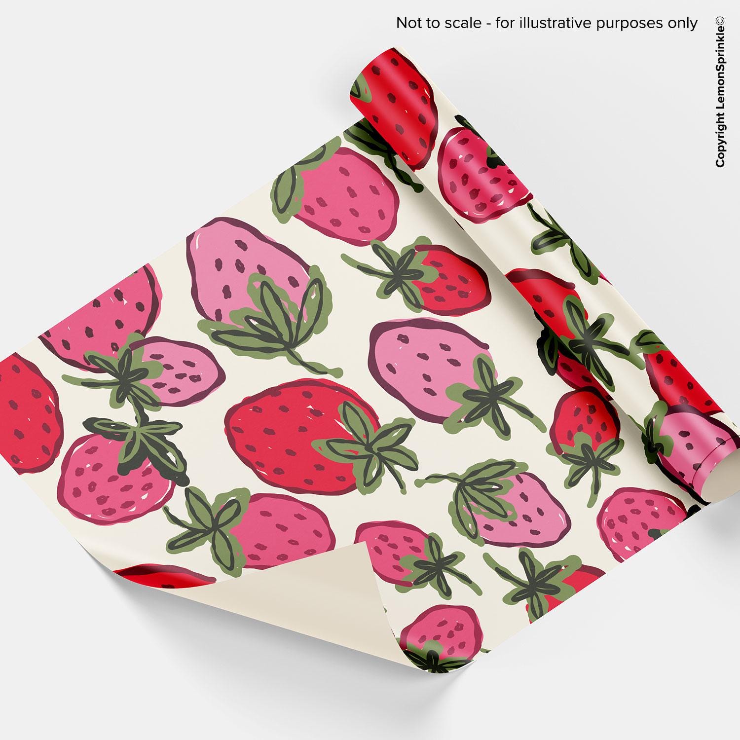 Seamless Digital Pattern File, Summer Strawberry, Repeating Pattern for ...