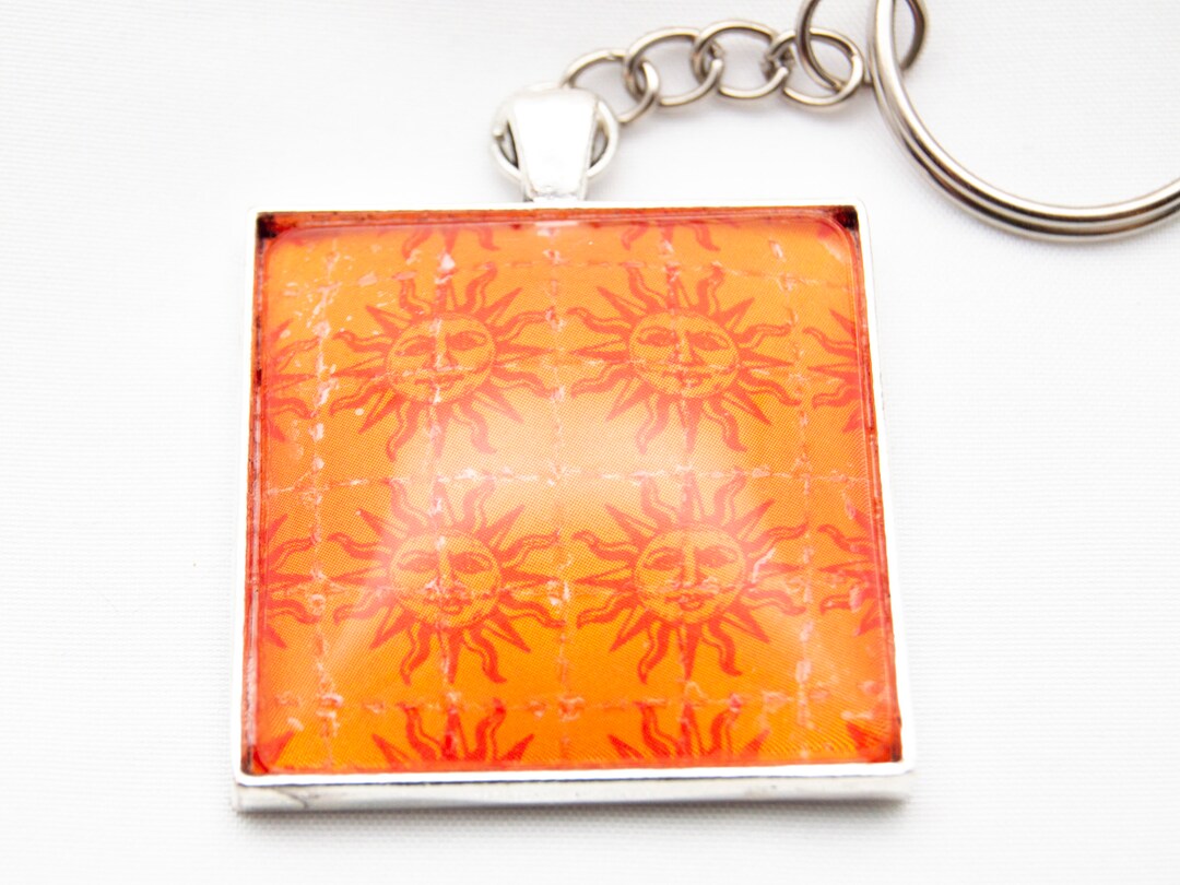 Orange Sunshine LSD Blotter Art Keychain - Psychedelic - Trippy - Art ...