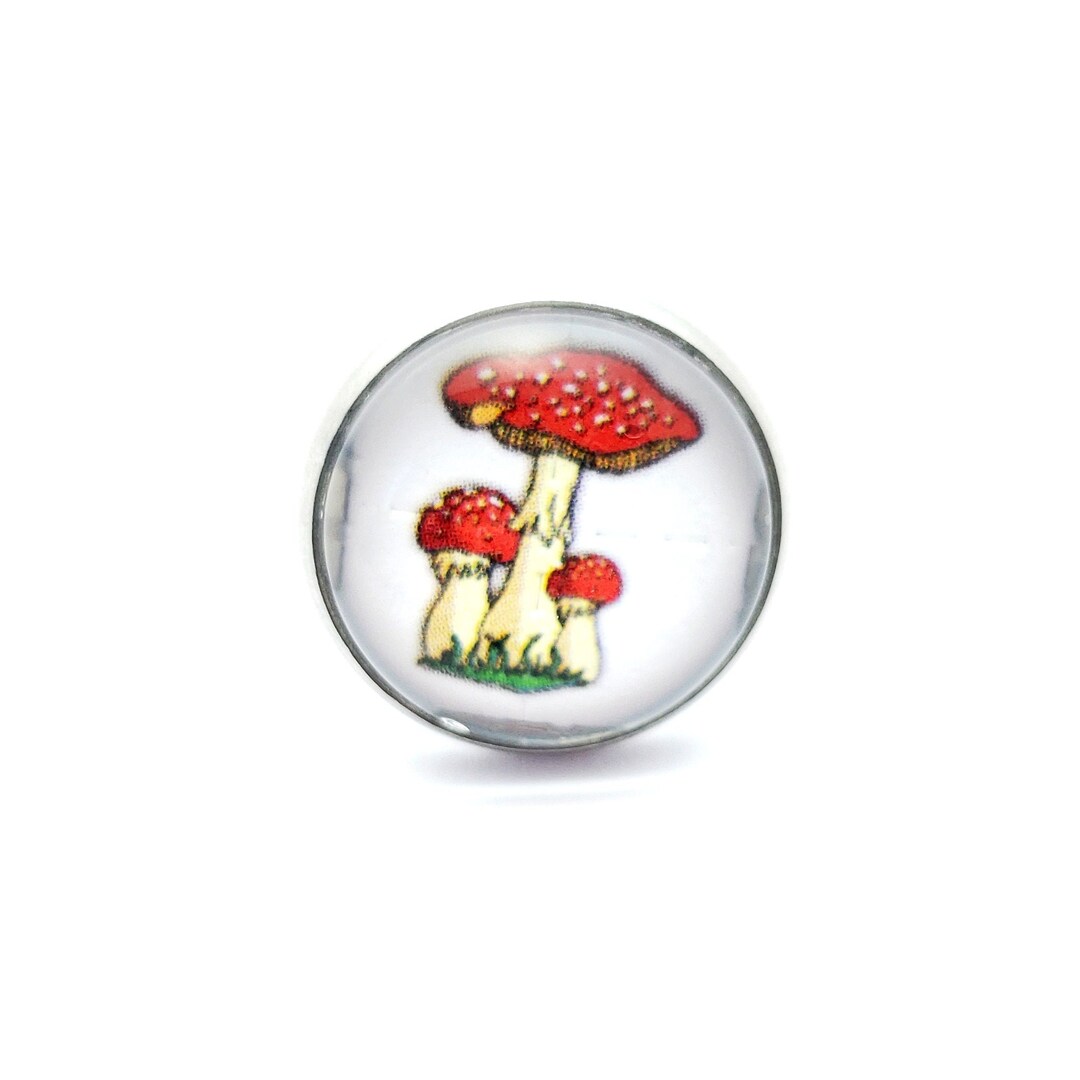 Amanita Muscaria LSD Blotter Art Pin Fly Agaric Lapel Pin Psychedelic ...