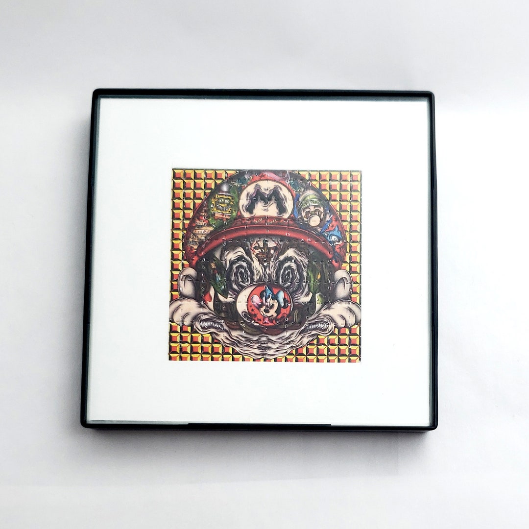 Mario Trippy Framed LSD Blotter Art 4 X 4 Psychedelic Retro Game Video ...