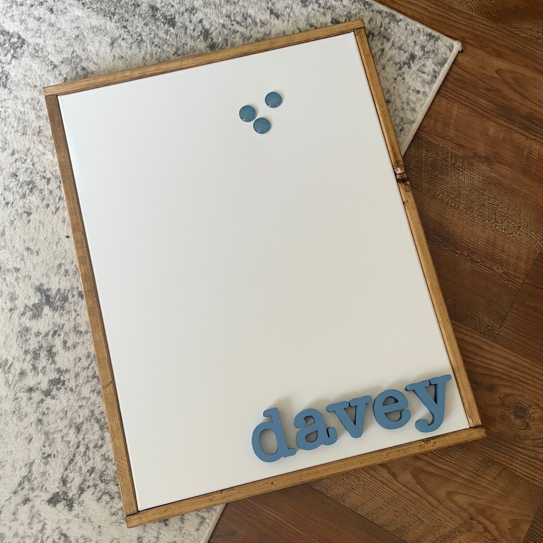 Children's Personalized Magnet Board, White Magnetic Bulletin Board ...