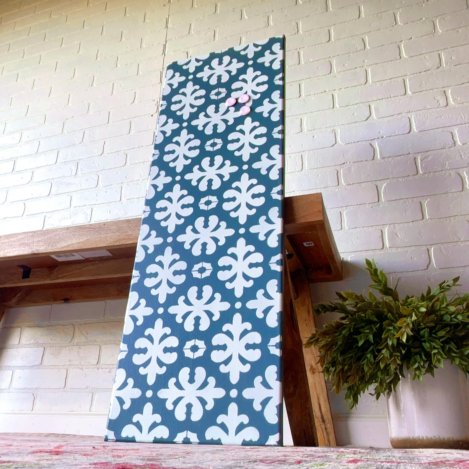 Long & Narrow Magnet Board - Custom Painted Bulletin Board - Skinny ...