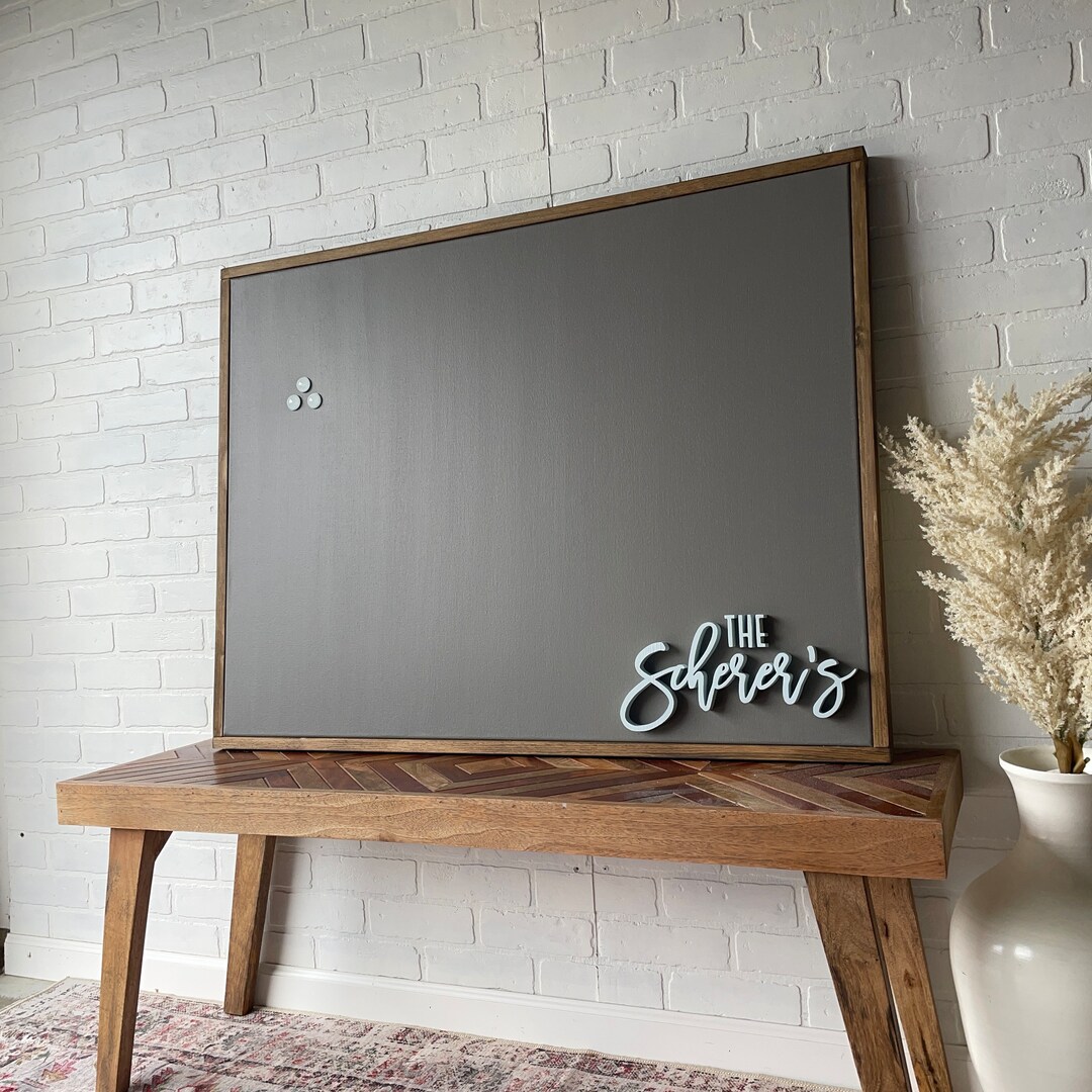 Extra Large Family Magnet Board, Personalized Magnetic Bulletin Board ...