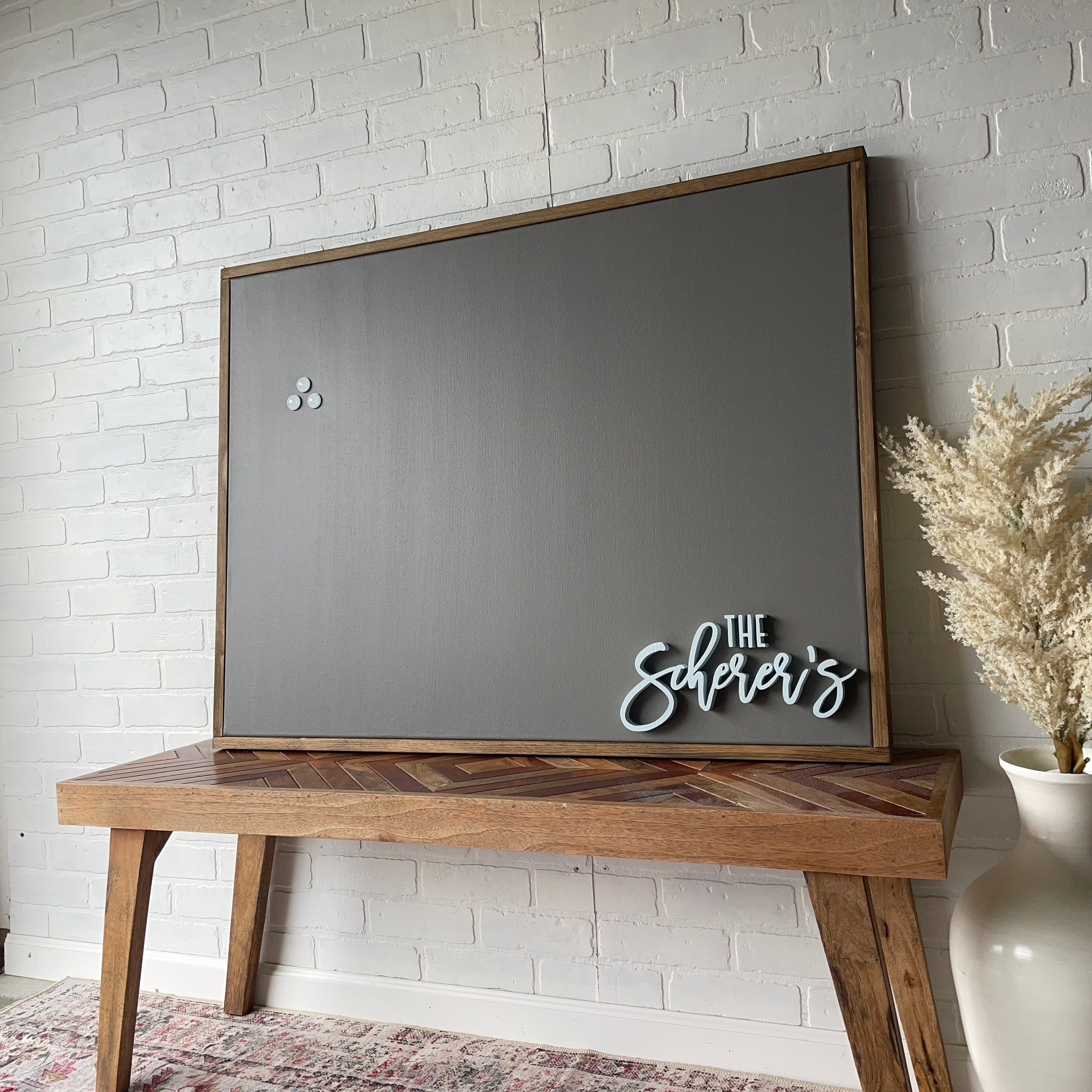 Extra Large Family Magnet Board, Personalized Magnetic Bulletin Board ...