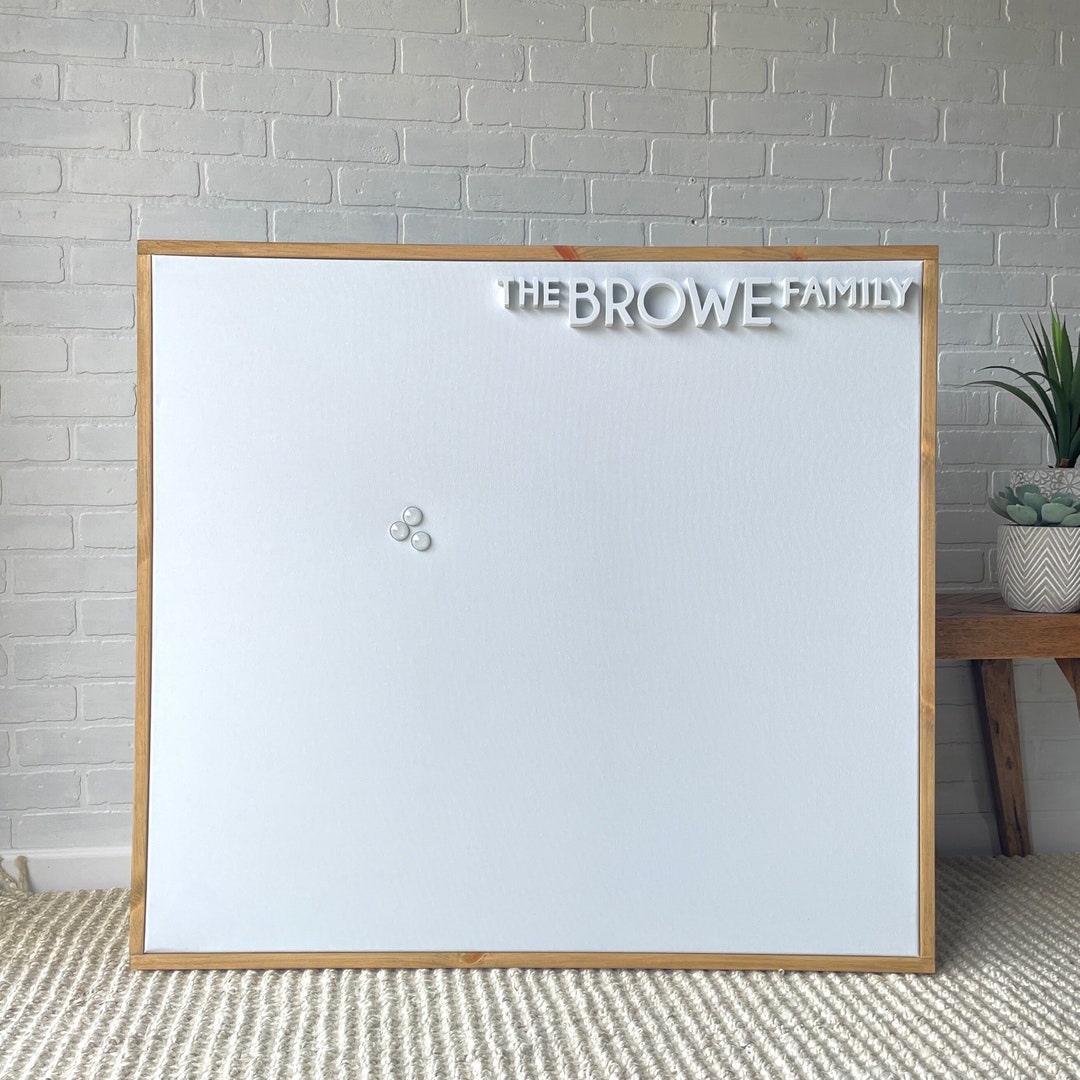Large Modern Personalized Magnet Board, Family Magnetic Bulletin Board ...