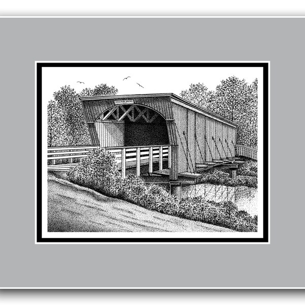 Covered Bridge - Etsy