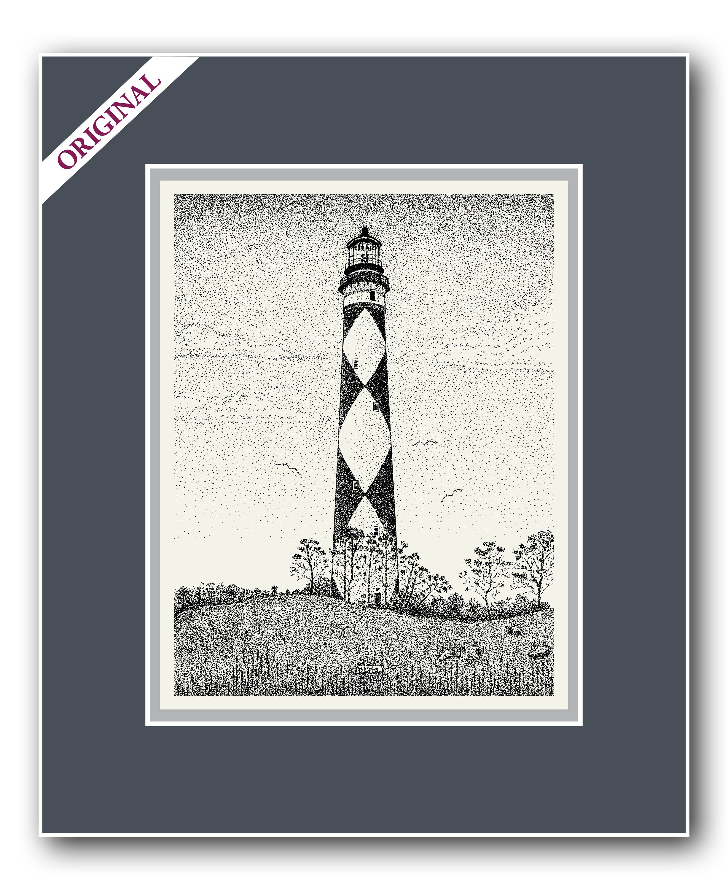 Cape Lookout Lighthouse Original Artwork - Etsy