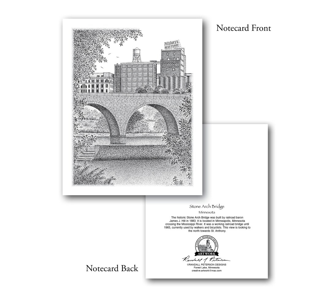 Stone Arch Bridge Notecards (package of 8) - Etsy