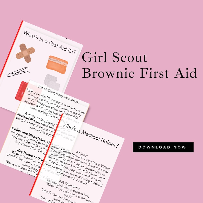 Printable First Aid Badge Activity Deck for Brownie Girl Scouts – Fun ...
