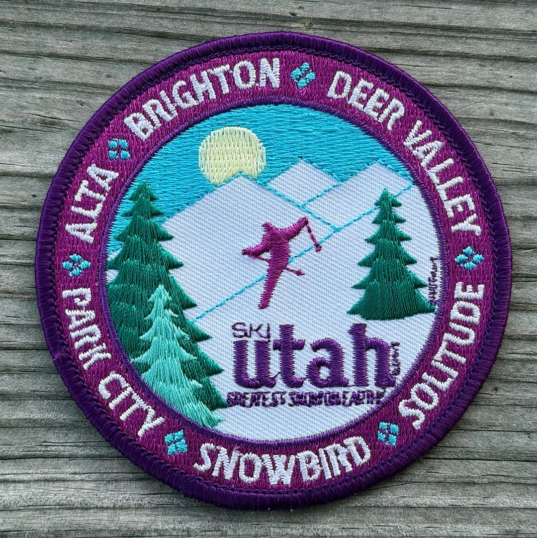 1990s SKI UTAH Vintage Ski Patch 