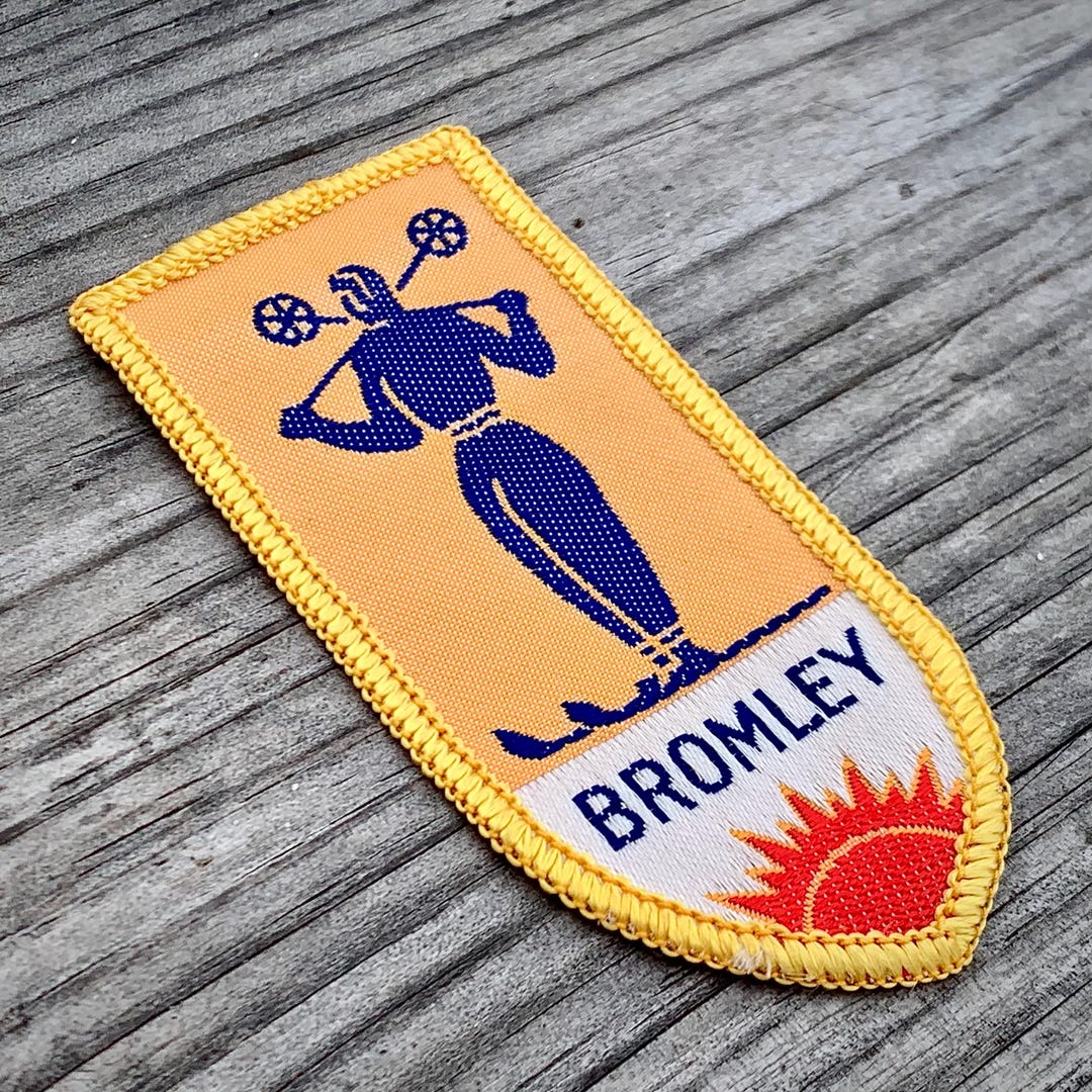 1960's BROMLEY Ski Patch, ART DECO, Vermont Skiing, Manchester Vintage ...
