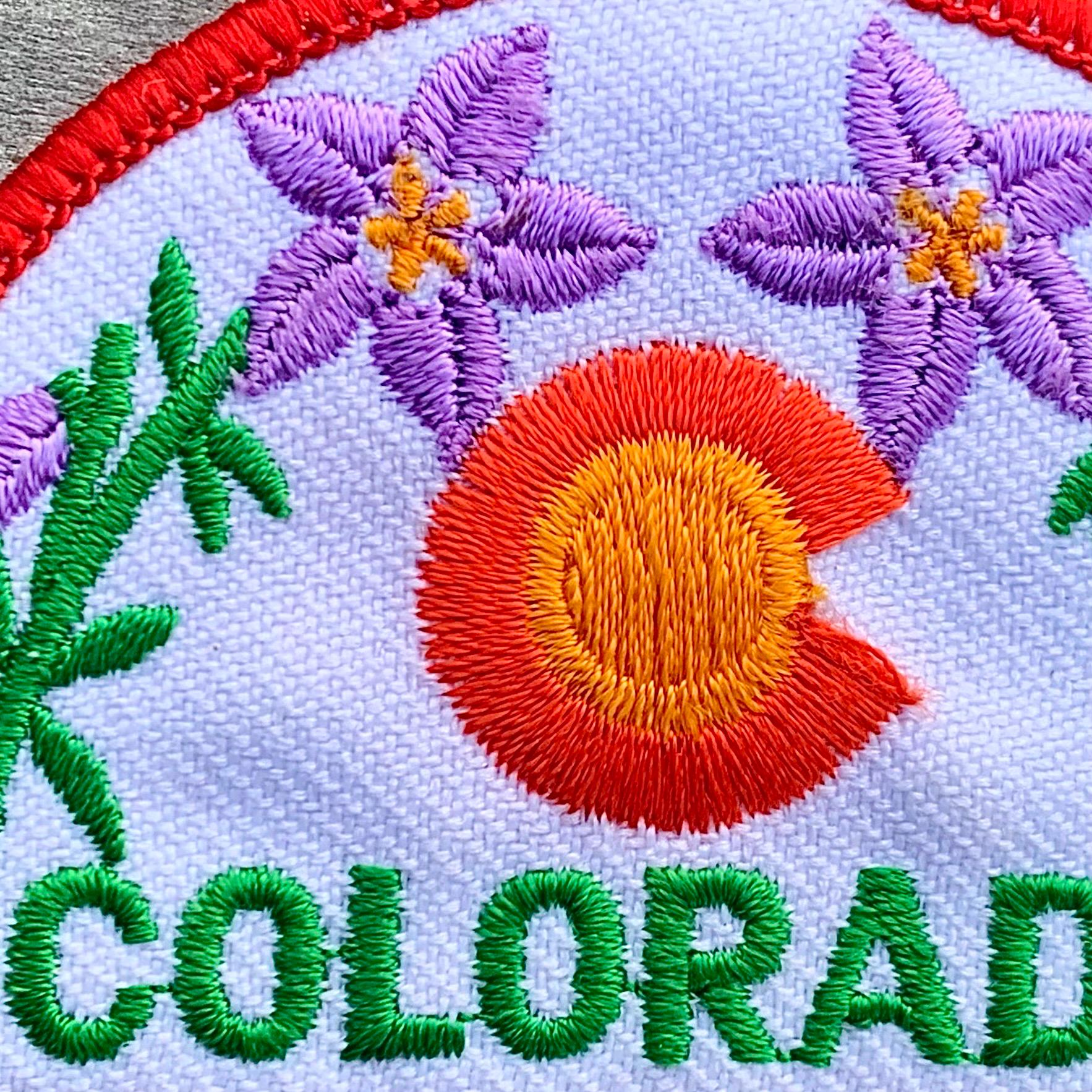 1980's COLORADO Ski Patch, BLUE COLUMBINE, Vintage Travel Skiing Badge ...