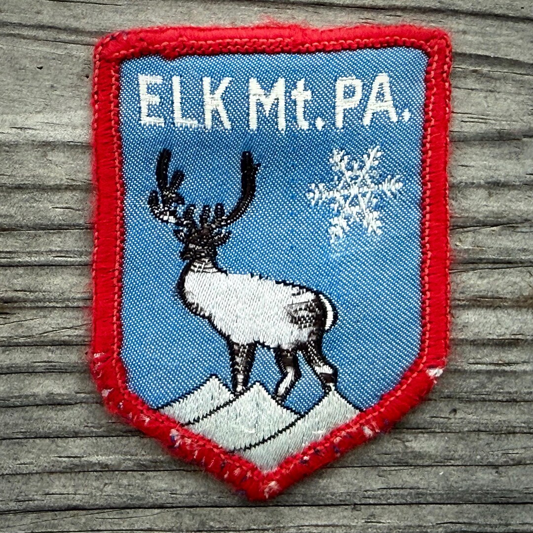1960's ELK MOUNTAIN Vintage Ski Patch, PENNSYLVANIA Skiing Travel Badge ...