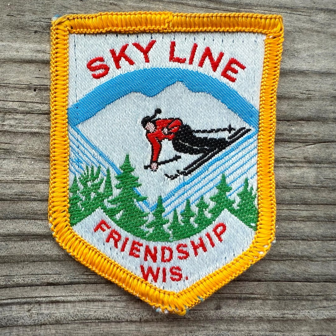 1960's SKYLINE SKI AREA Patch, Friendship Wisconsin, Vintage Skiing ...