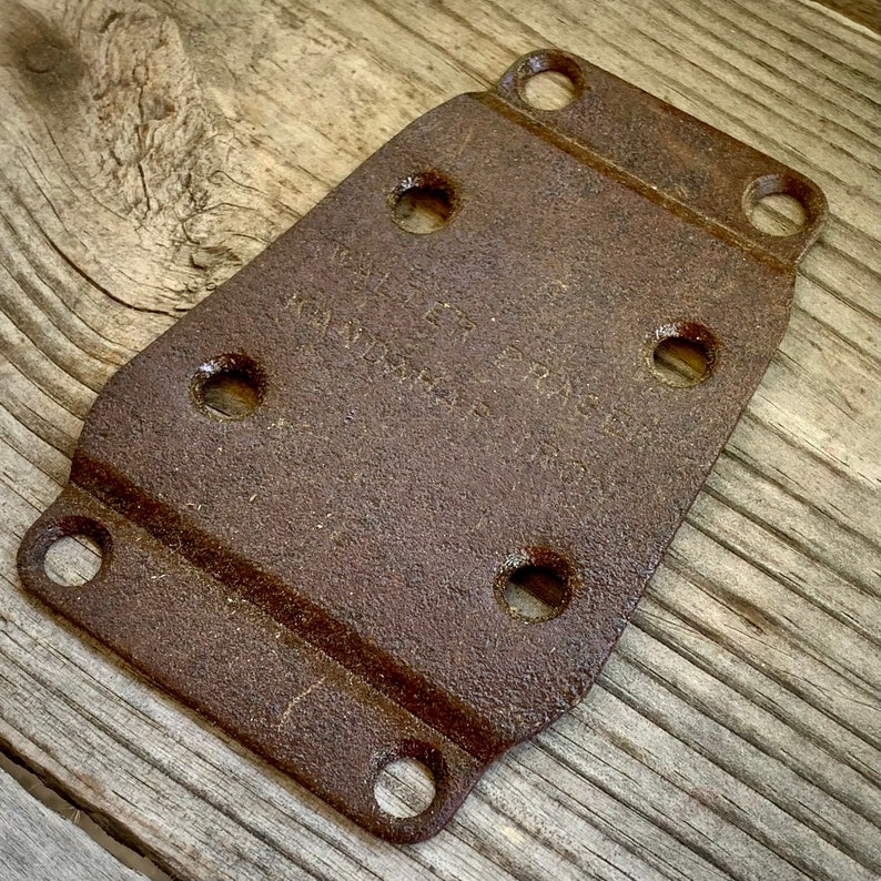 1930's WALTER PRAGER KANDAHAR Iron Ski Binding Toe Plate Vintage Wood ...