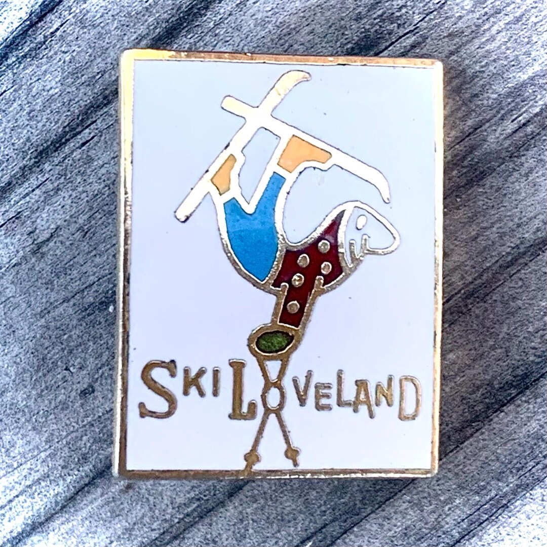 1970's LOVELAND Basin Ski Pin, Vintage Colorado Skiing, Travel Badge ...