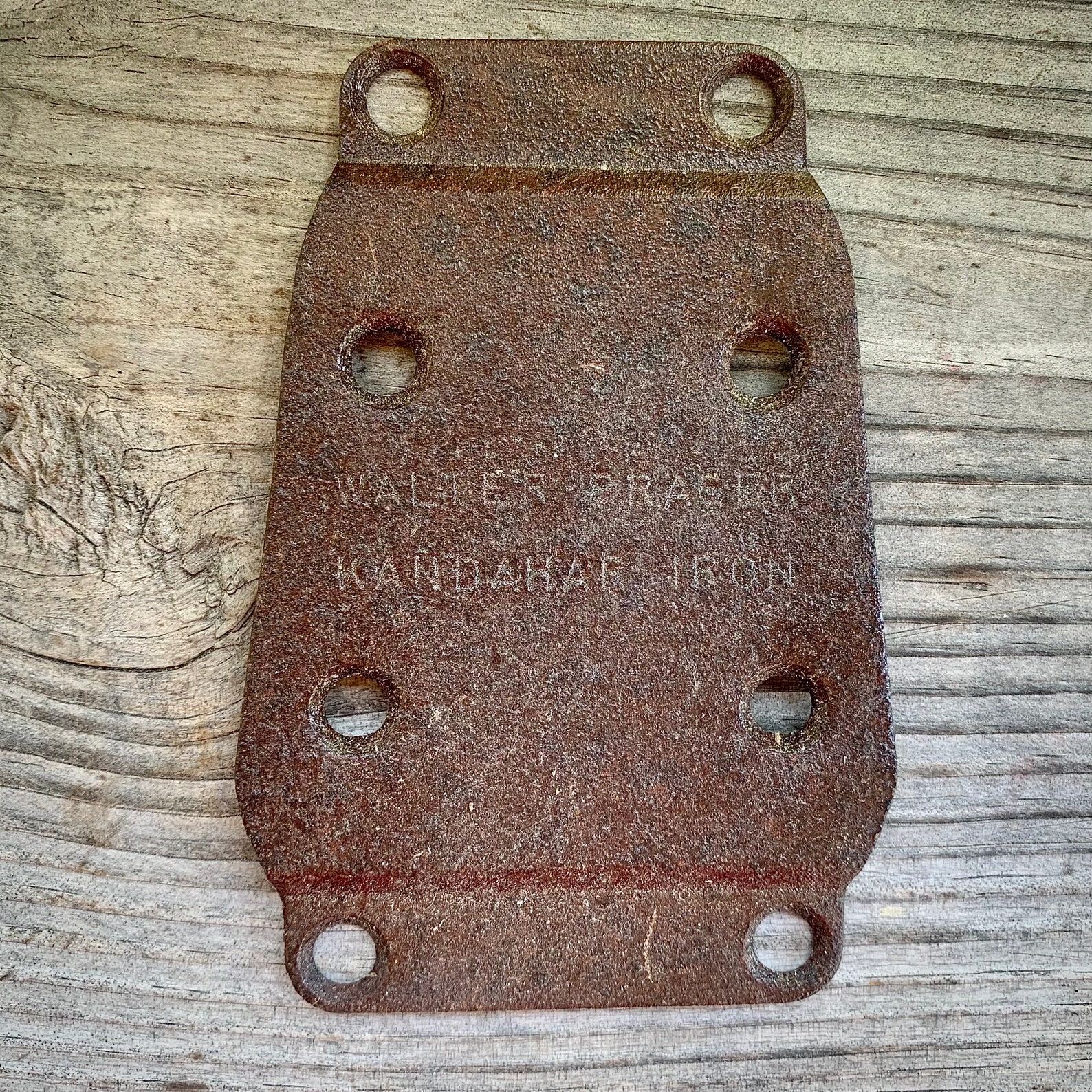 1930's WALTER PRAGER KANDAHAR Iron Ski Binding Toe Plate Vintage Wood ...