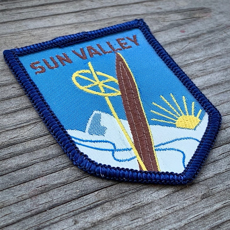Early 1960's SUN VALLEY Vintage Ski Patch Ketchum IDAHO Poles Travel ...