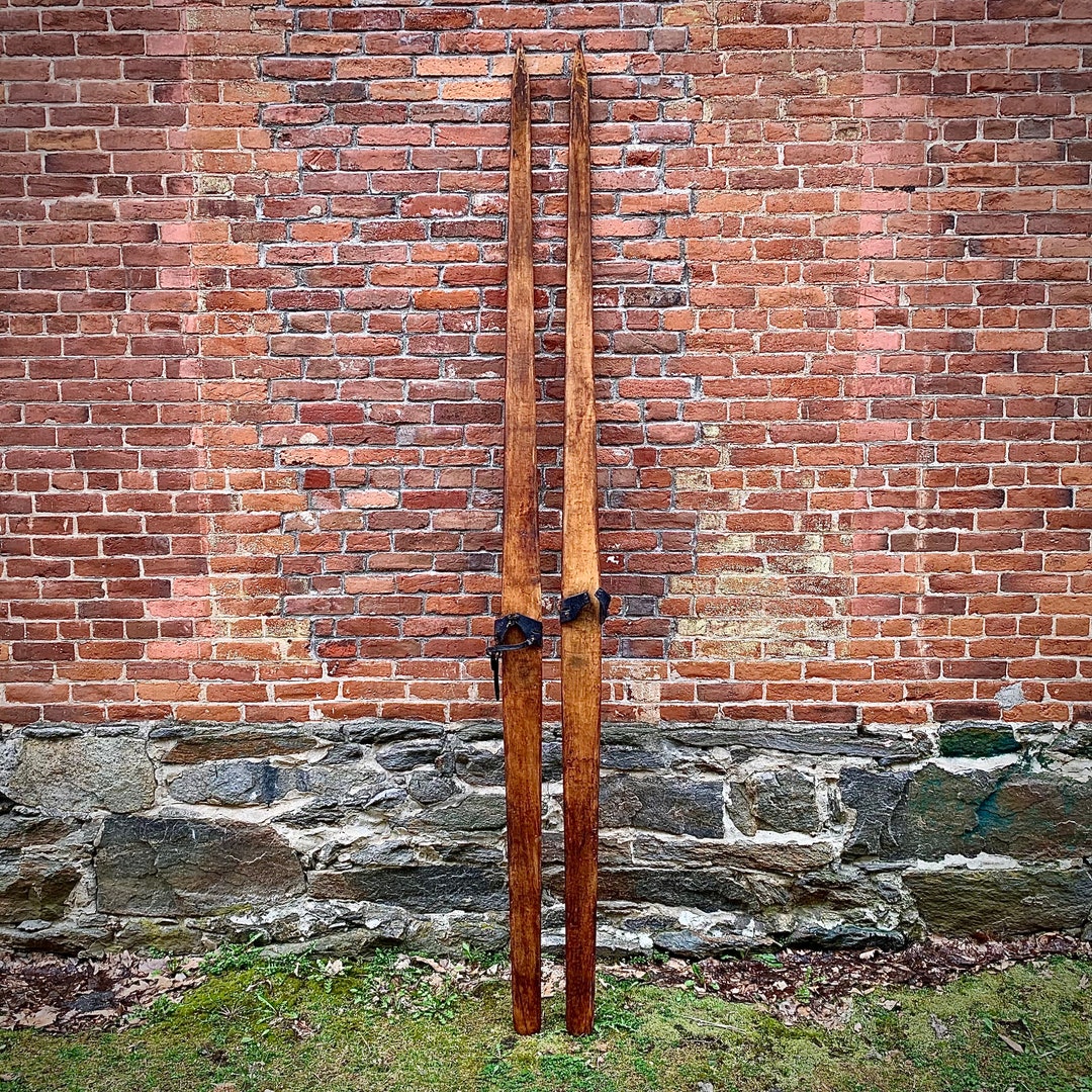 C.1890 Antique NORDIC Wooden Skis Original Authentic Handmade ...