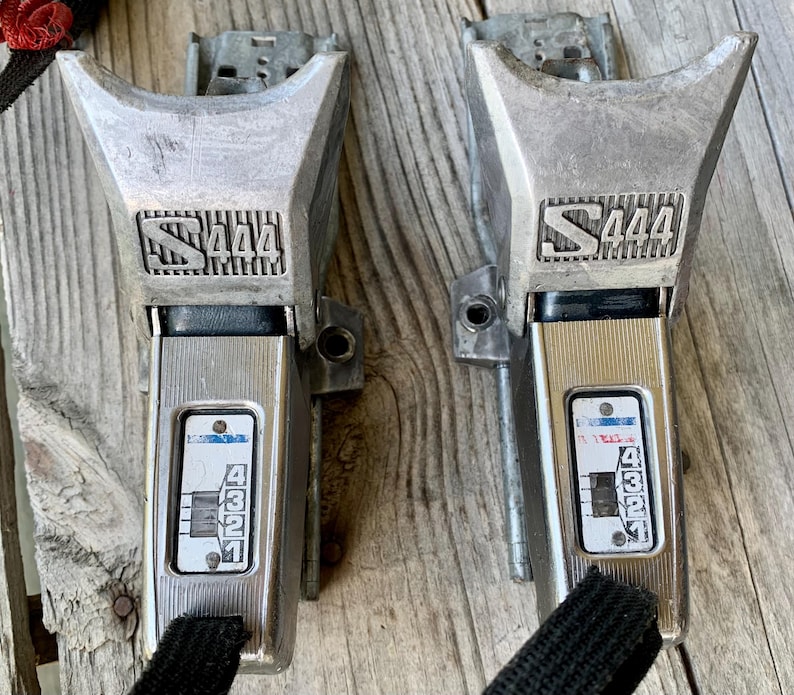 1970's SALOMON 444 Ski Bindings W/leashes Vintage Skis Antique Binding ...